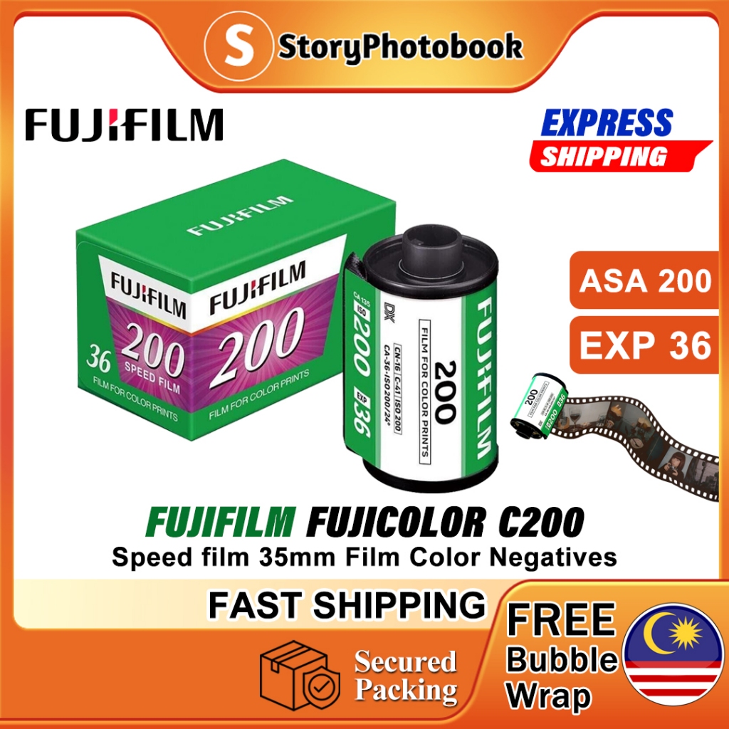 Fujifilm Fujicolor 200 36 EXP 35mm Film Color Negatives(Ready Stock ...