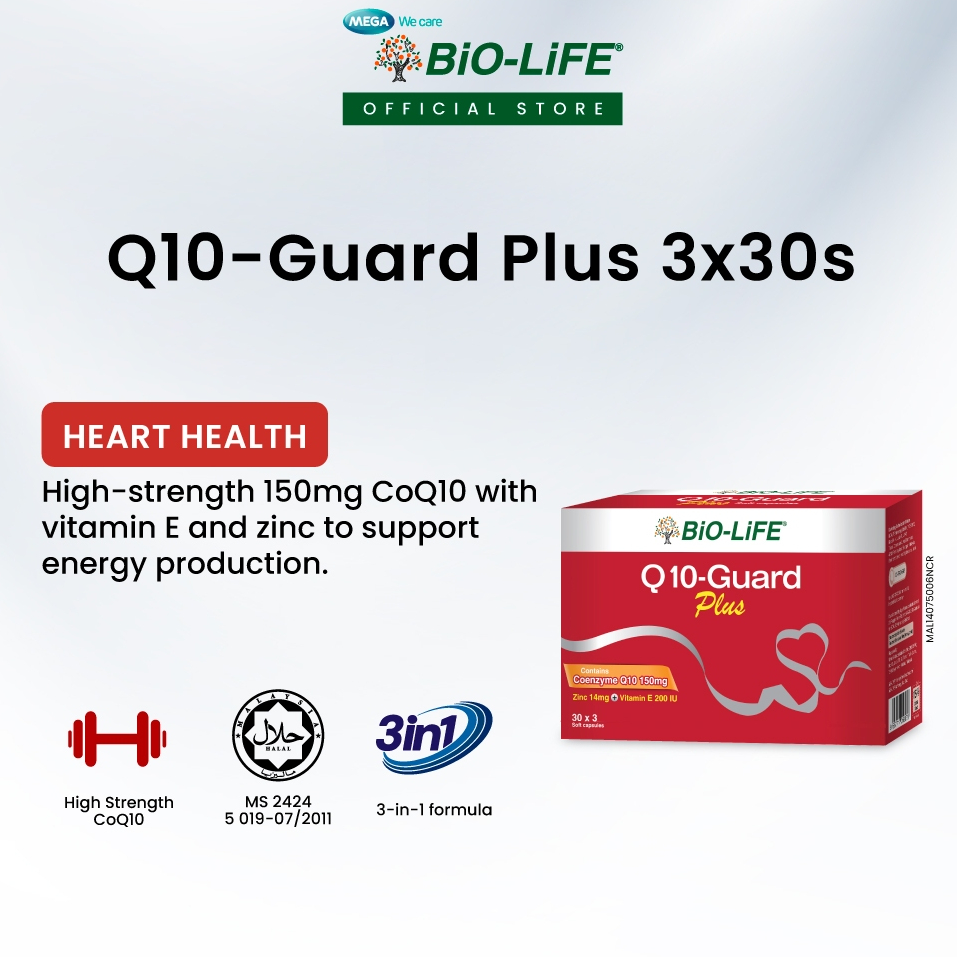 BiO-LiFE Q10-Guard Plus 3 x 30 capsules (EXPIRY DATE JULY 2026 ...