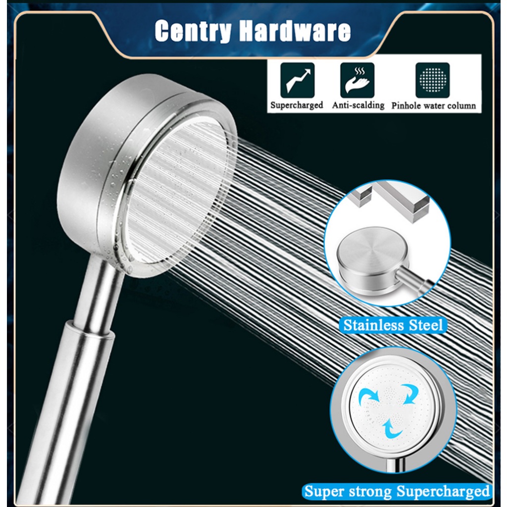 304 Stainless Steel HeadShower Head High Pressure Hand Shower | Shopee ...
