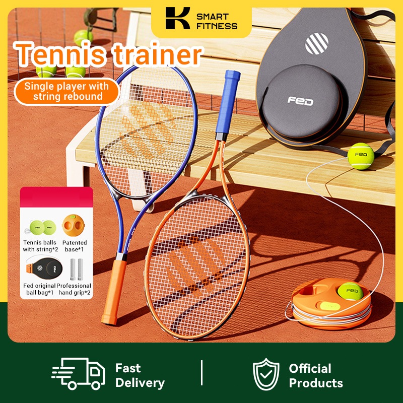 Fed tennis trainer tennis racket set for beginners rebound with string ...