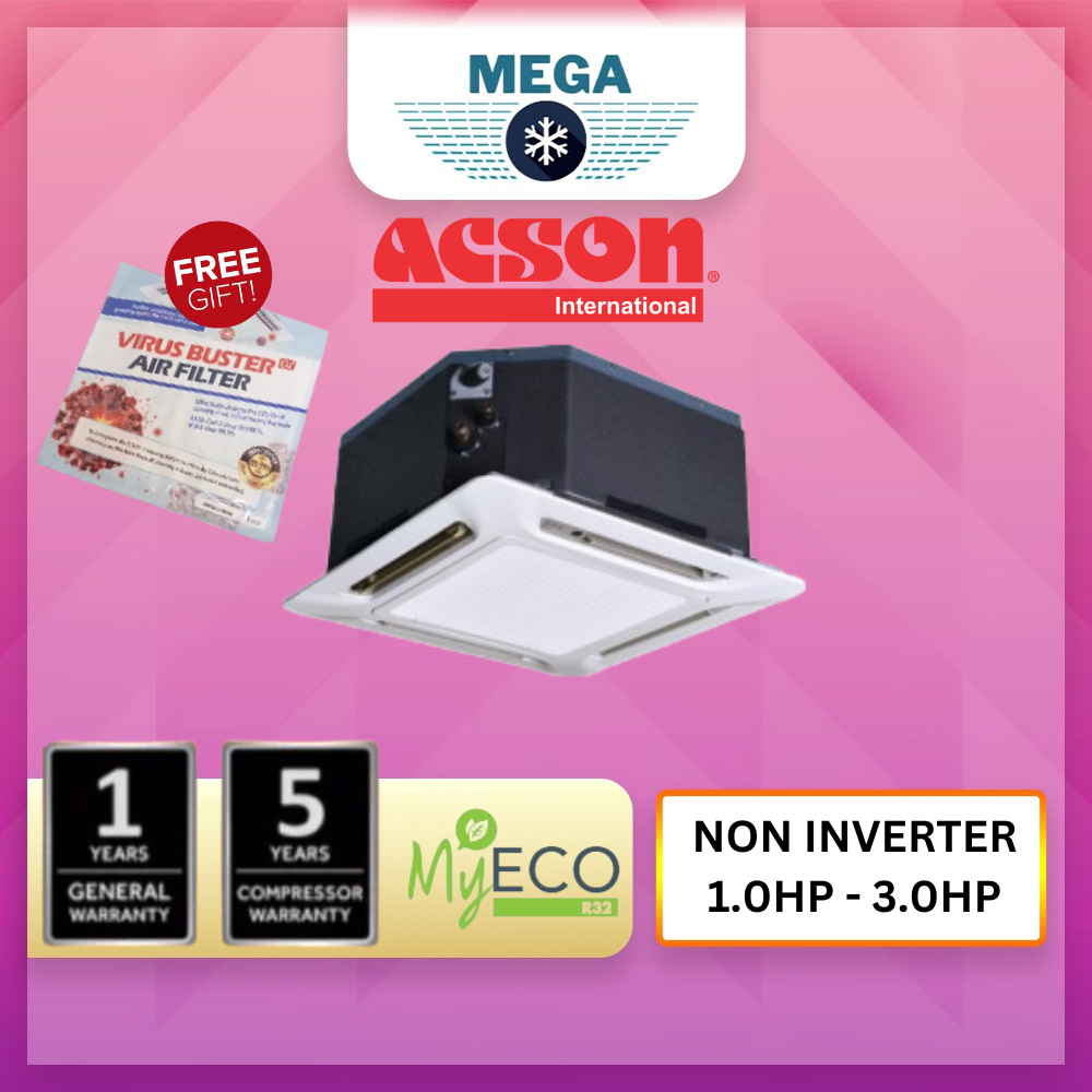ACSON NON INVERTER R32 CEILING CASSETTE [1.0HP - 3.0HP] | Shopee Malaysia