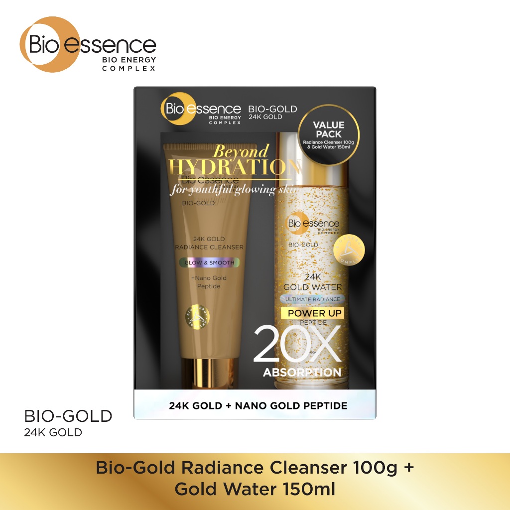 [Value Pack] Bio-essence Bio-Gold 24K Gold Radiance Cleanser 100g + Bio ...