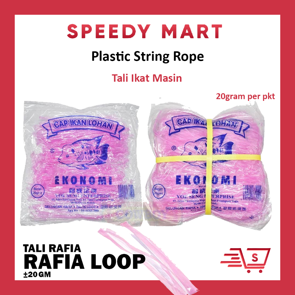 20gsm Tali Ikat Mesin / Plastic String Rope / String Raffia Loop / Tali ...
