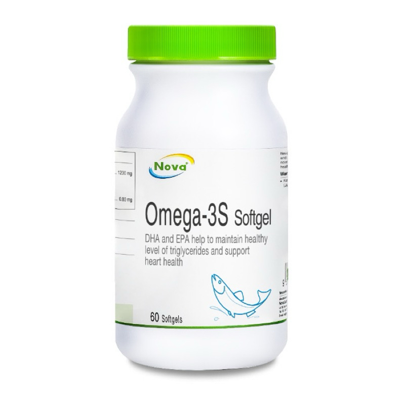 NOVA OMEGA-3S 60 SOFTGEL (Highly concentrated, triple-strength fish oil ...