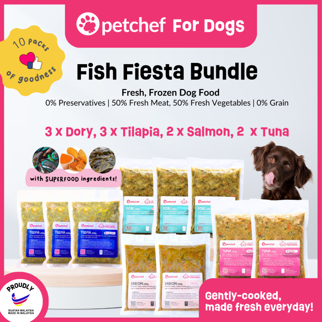Petchef Dog Food (FISH FIESTA) - Healthy Freshly Cooked Frozen Food ...