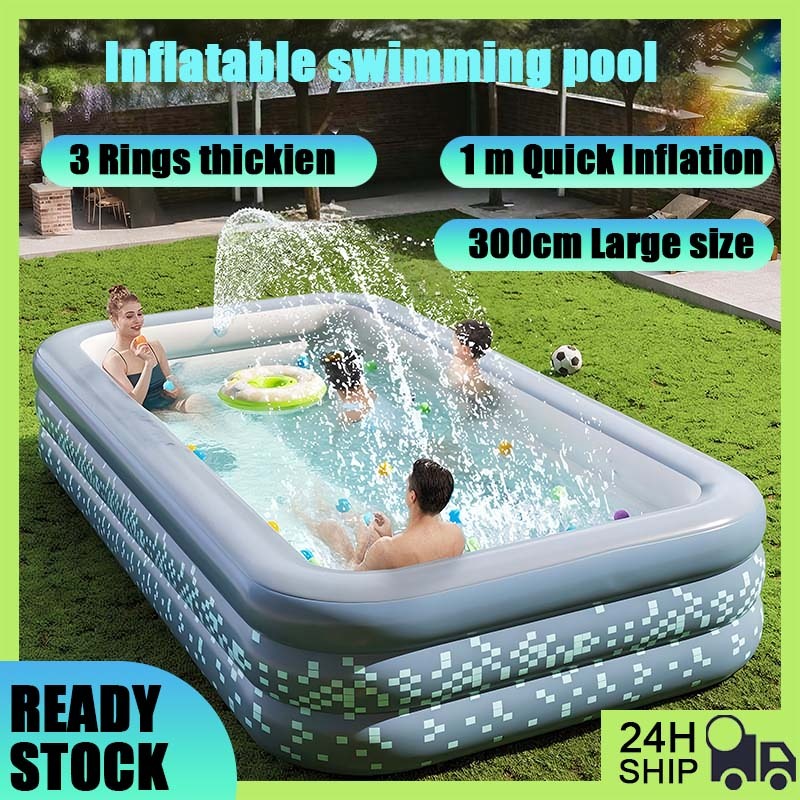 🔥Ready Stock🔥Inflatable Swimming Pool kolam mandi besa 3 Rings Big Size ...