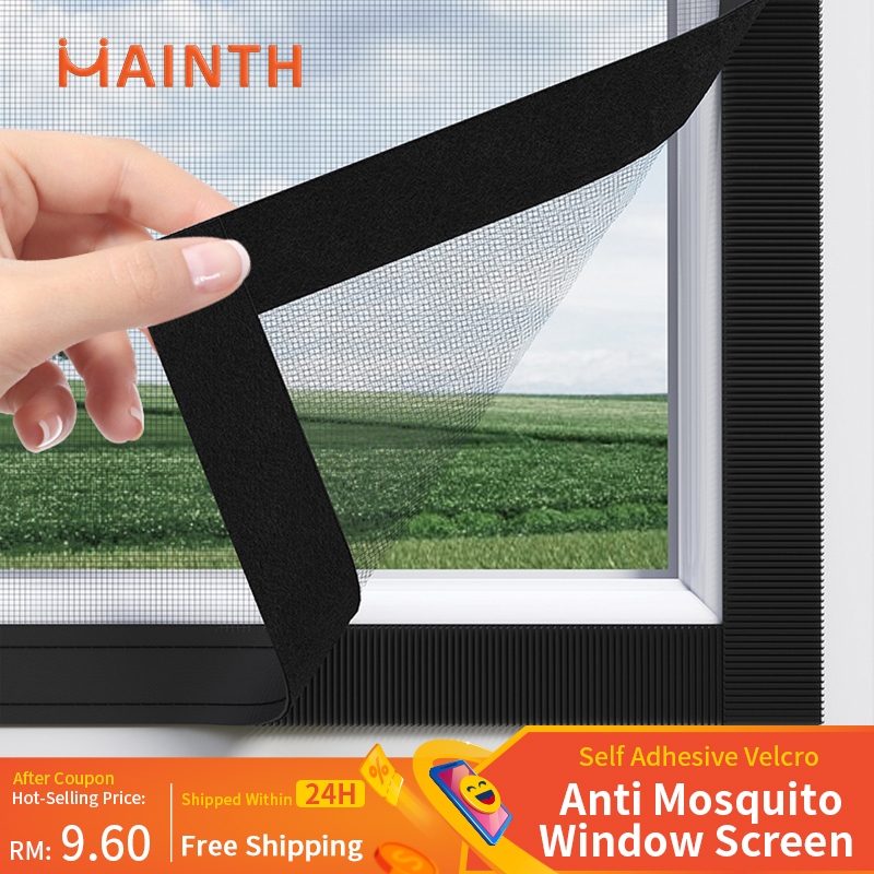 Anti Mosquito Window Screen Self Adhesive Velcro DIY Window Mosquito ...