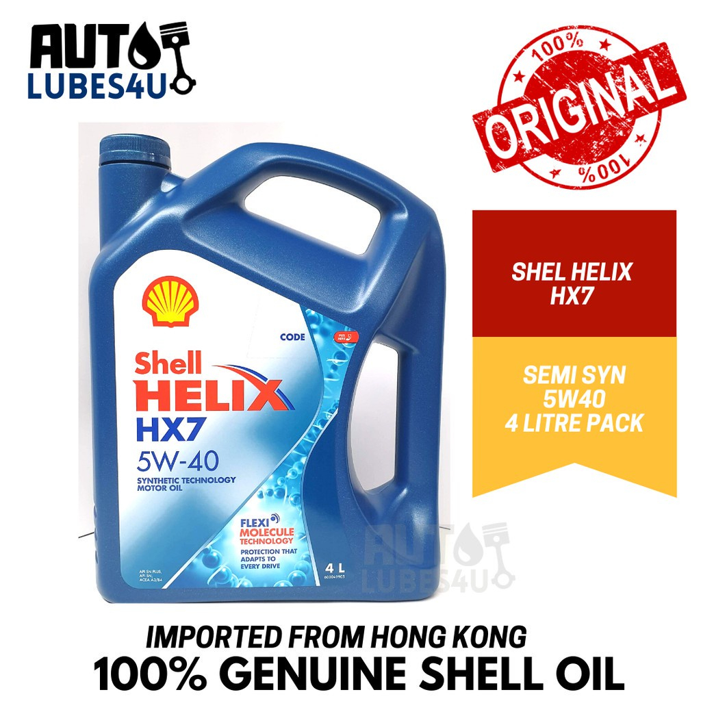 Shell Helix HX7 5W40 4L Semi Synthetic (FOC Sunshade) - Shell Hong Kong ...