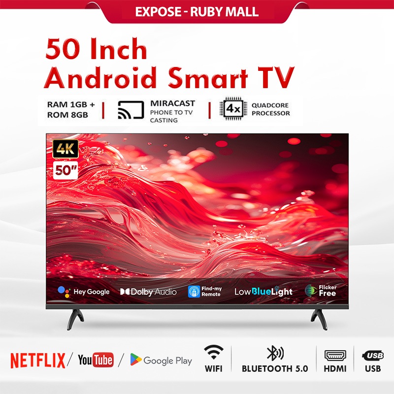 TV Smart TV Television 55/50/43inch Android 4K EXPOSE LED Wifi With VGA ...