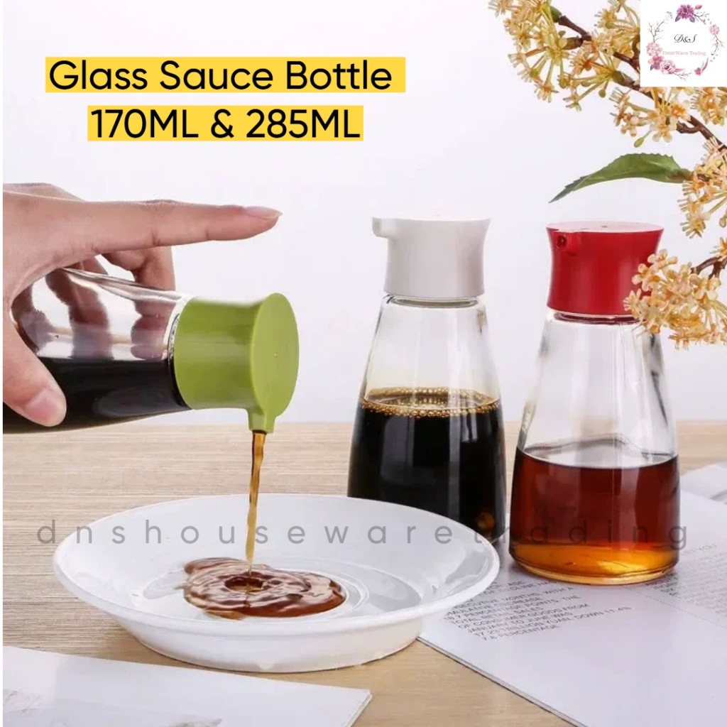 🇲🇾 Glass Oil Bottle Vinegar Bottle Seasoning Glass Soy Sauce Bottle ...