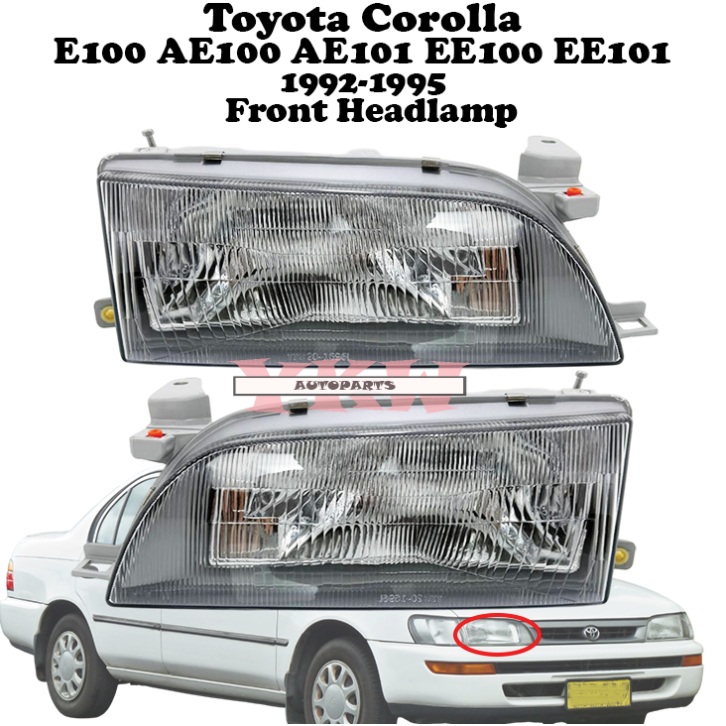 Toyota Corolla E100 AE100 AE101 EE100 EE101 1992-1995 Front Headlamp ...
