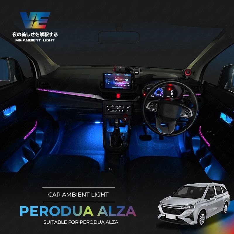 TCS PERODUA ALZA NEW 2022-2025 CAR OEM VE AMBIENT LIGHT DYNAMIC AI ...