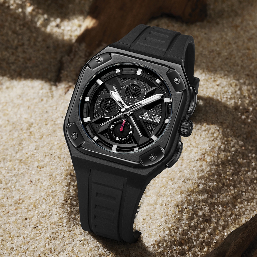 [PRE-10.10 EARLY ACCESS!]D-Ziner Jam Tangan Lelaki Men's Rubber Quartz ...