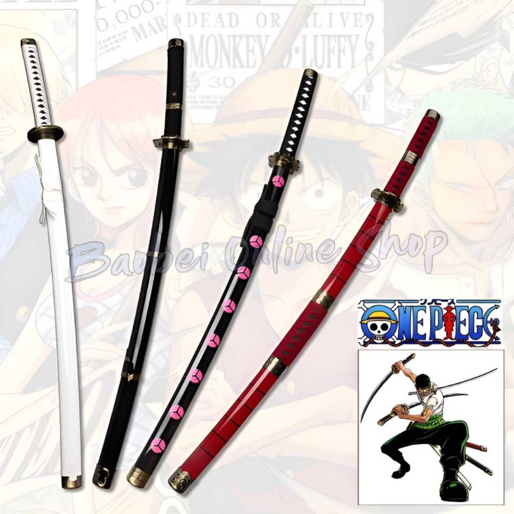 One Piece Roronoa Zoro Sword Toy 102cm Wooden Toy Enma Ichimonji Shusui ...