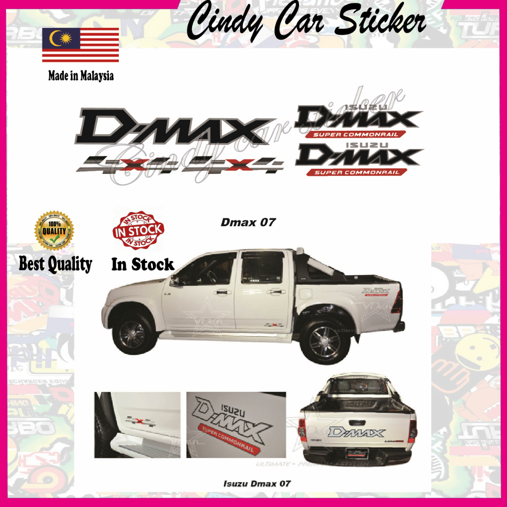 ISUZU D-MAX 4x4 Full Car Sticker Set | Side Front Rear Body Decal for ...
