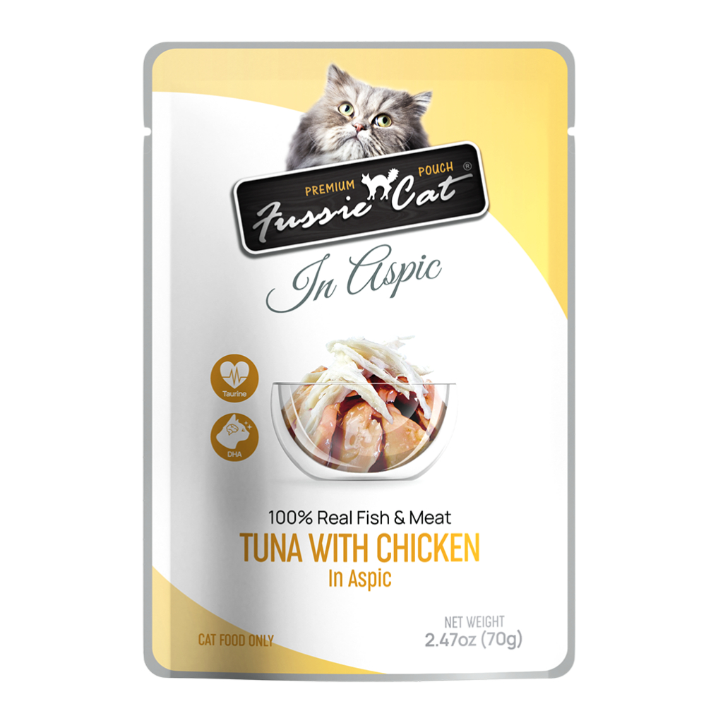 Fussie Cat Premium Cat Pouch Tuna with Chicken In Aspic/ Makanan Pouch ...