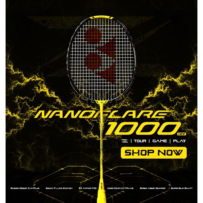 Yonex NANOFLARE 1000Z Badminton Racket Full Carbon Ultra Light Single Racket NF1000Z Speed ...