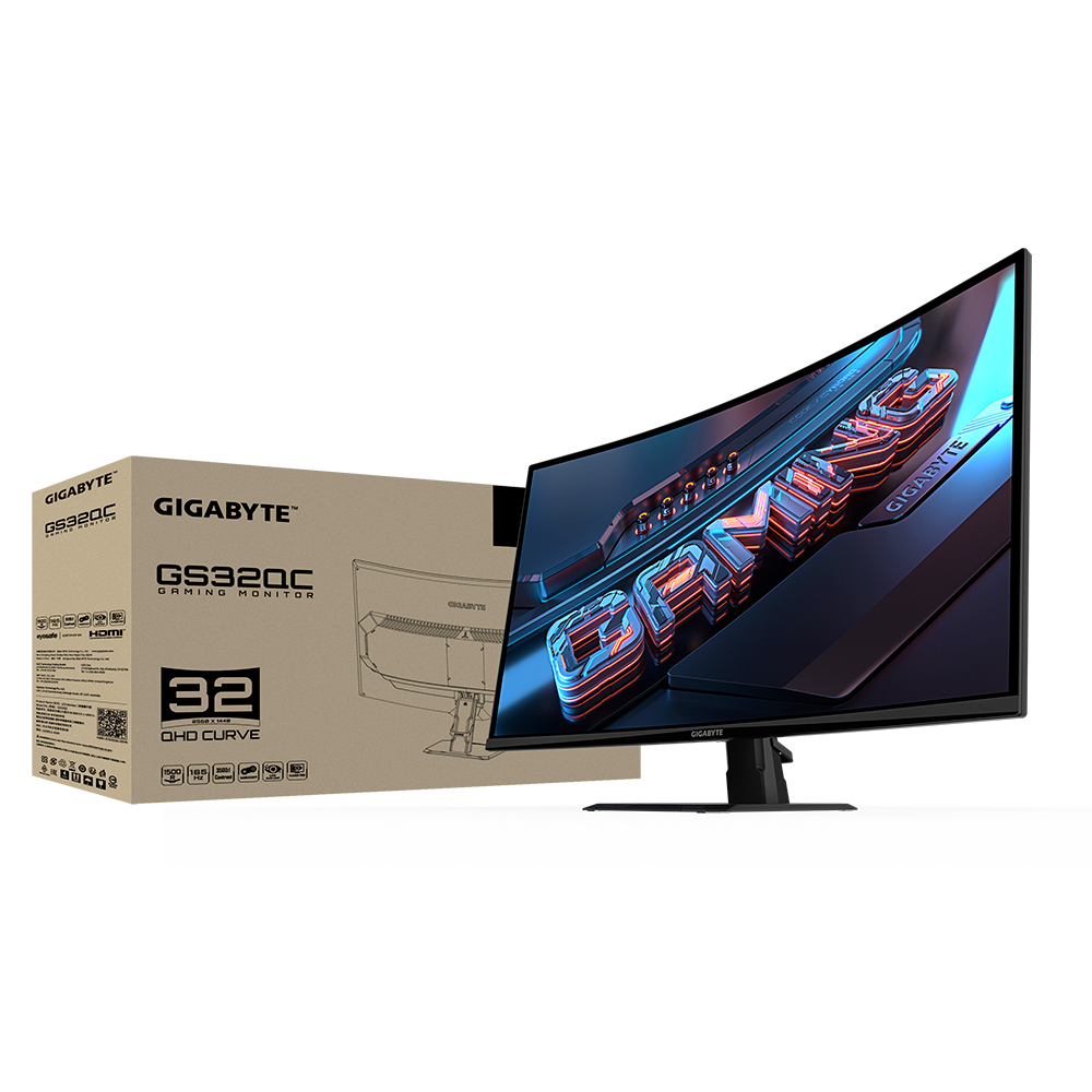 # GIGABYTE [ GS32QC / GS32QCA ] Curved Gaming Monitor - 31.5”, QHD, VA ...