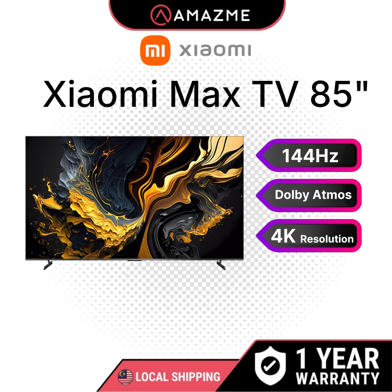 Xiaomi Max TV 85" (S85) Smart LED 4K Android TV 120Hz UHD HDR High Resolution Chinese version ...