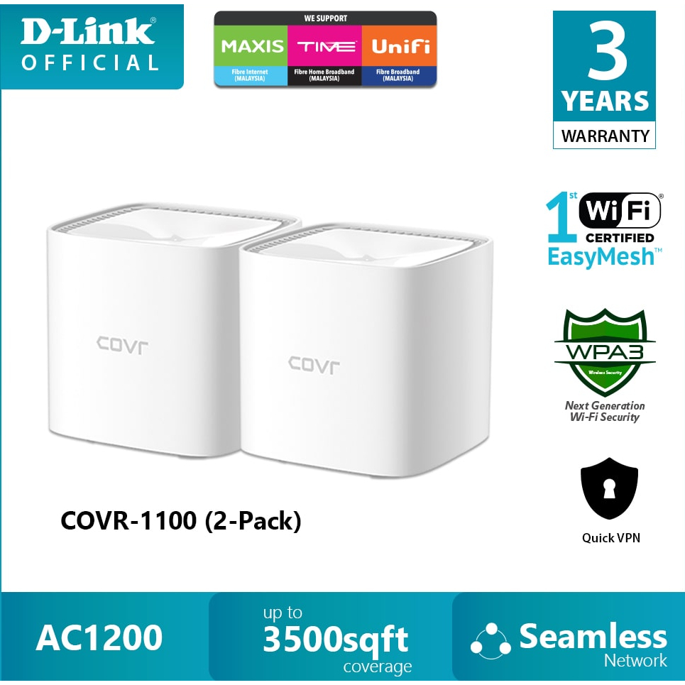 D-Link AC1200 Dual Band Whole Home Mesh Wi-Fi System | Shopee Malaysia