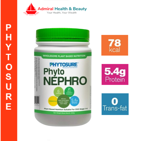 PhytoSure Phyto Nephro Powder (500g) Plant-Based Protein Drink For ...