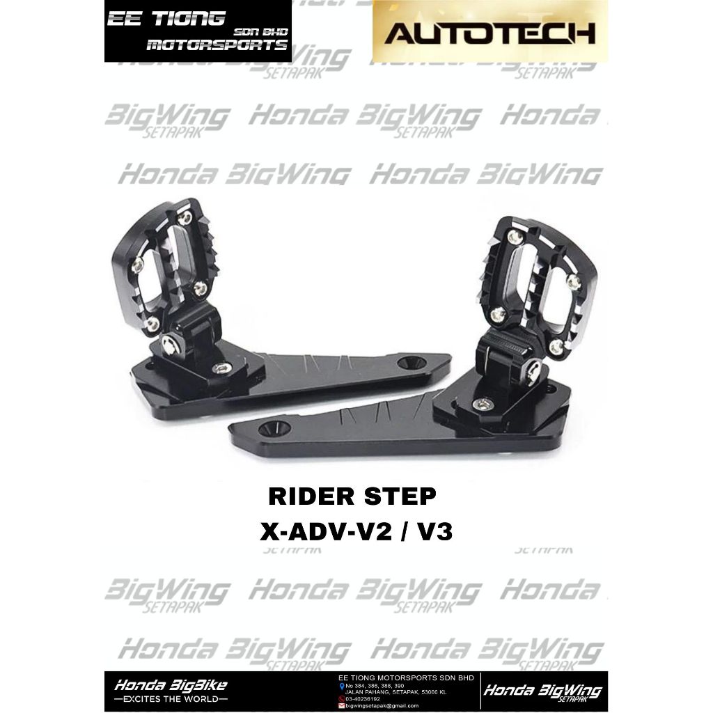 AUTOTECH RIDER STEP FOR HONDA X-ADV-V2 / V3 OFFER PROMOSI CLEAR STOCK ...
