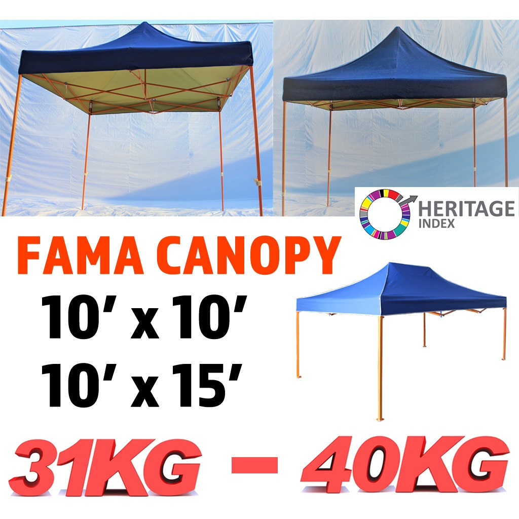 FAMA Canopy Extra Heavy Duty Roof 100cm Market Canopy Tent Portable ...