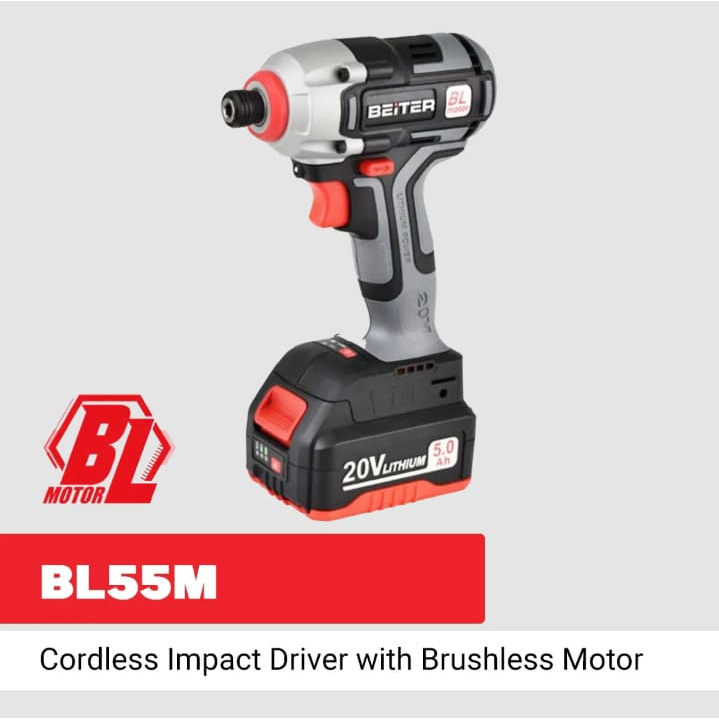 BEITER 20V BRUSHLESS MOTOR IMPACT DRIVER 1/4" - BL55M-20V | Shopee Malaysia