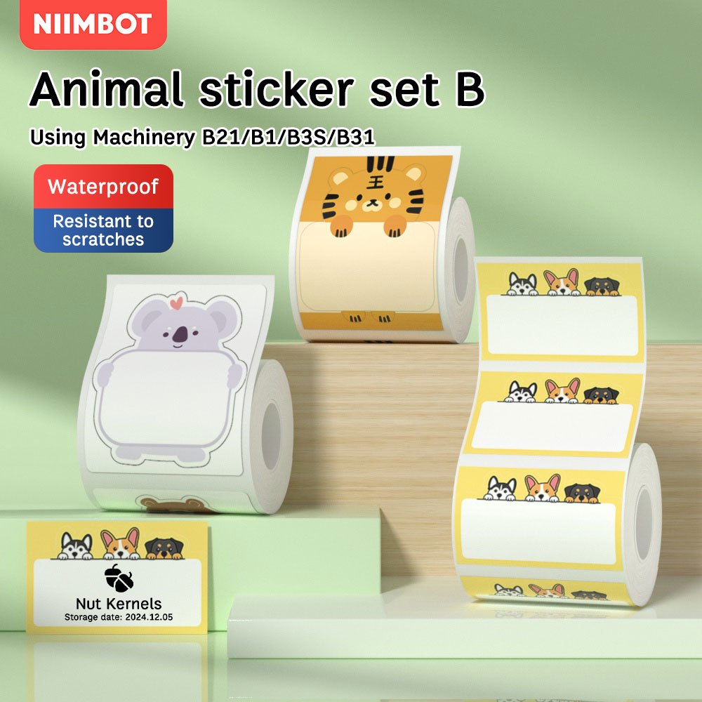 NiiMBOT B21 B1 B3S Cartoon label sticker waterproof cosmetic label tag ...