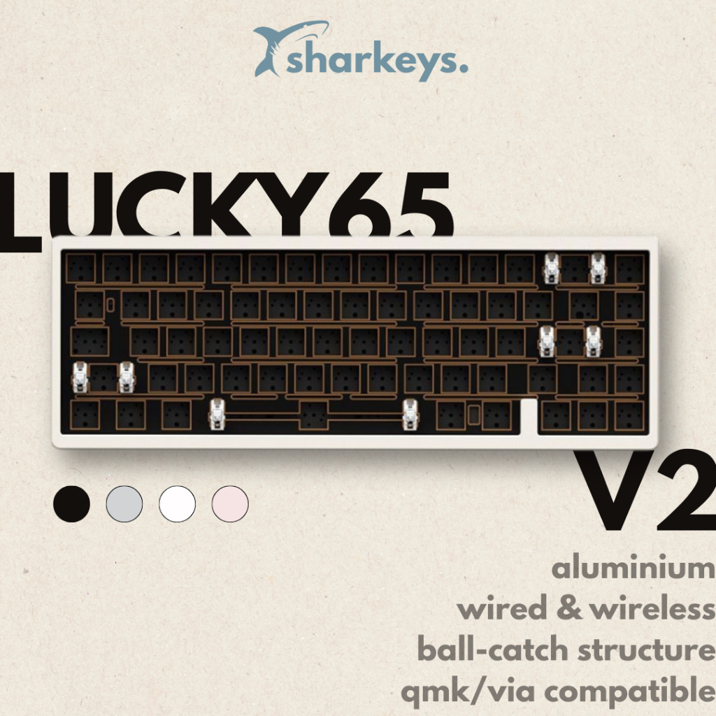 Lucky65 V2 Aluminium Wireless Custom Mechanical Keyboard Kit for Gaming ...