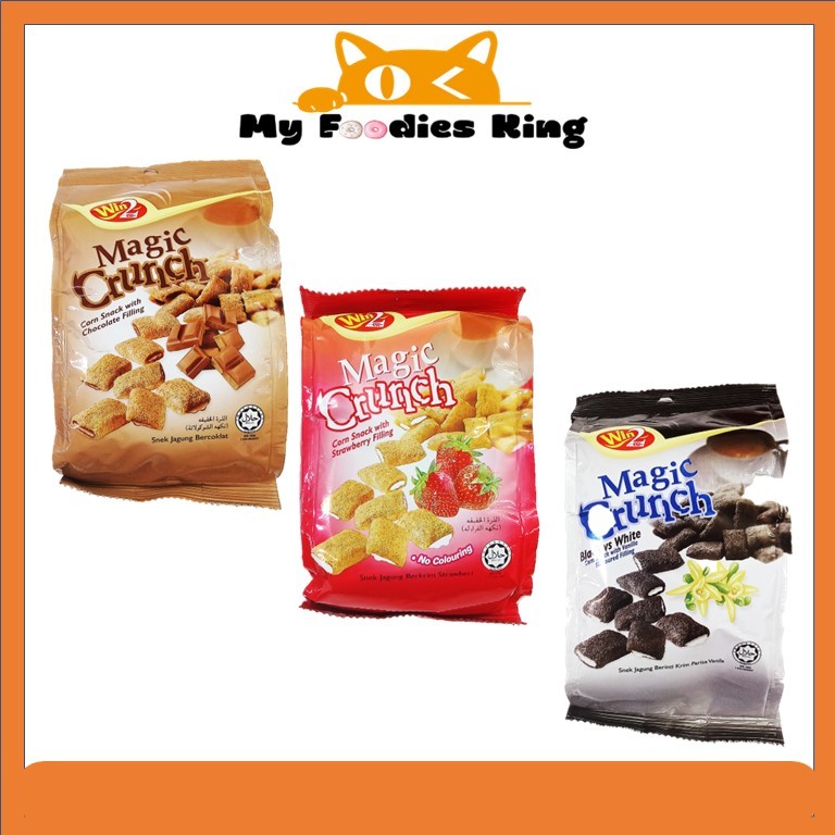 60g Win2 Magic Crunch Corn Snack With Chocolate / Strawberry / Vanilla ...