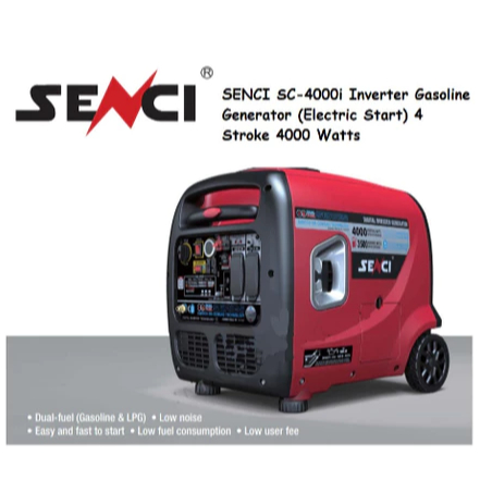 Senci SC-4000i Inverter Petrol Silent Gasoline Generator Food Truck Gen ...