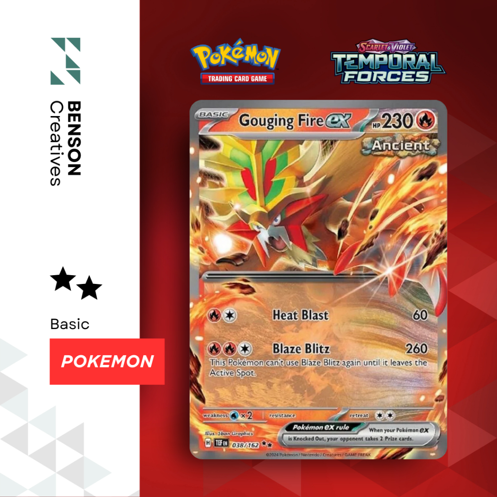 Gouging Fire ex | 038/162 [Temporal Forces] Pokémon TCG | Shopee Malaysia