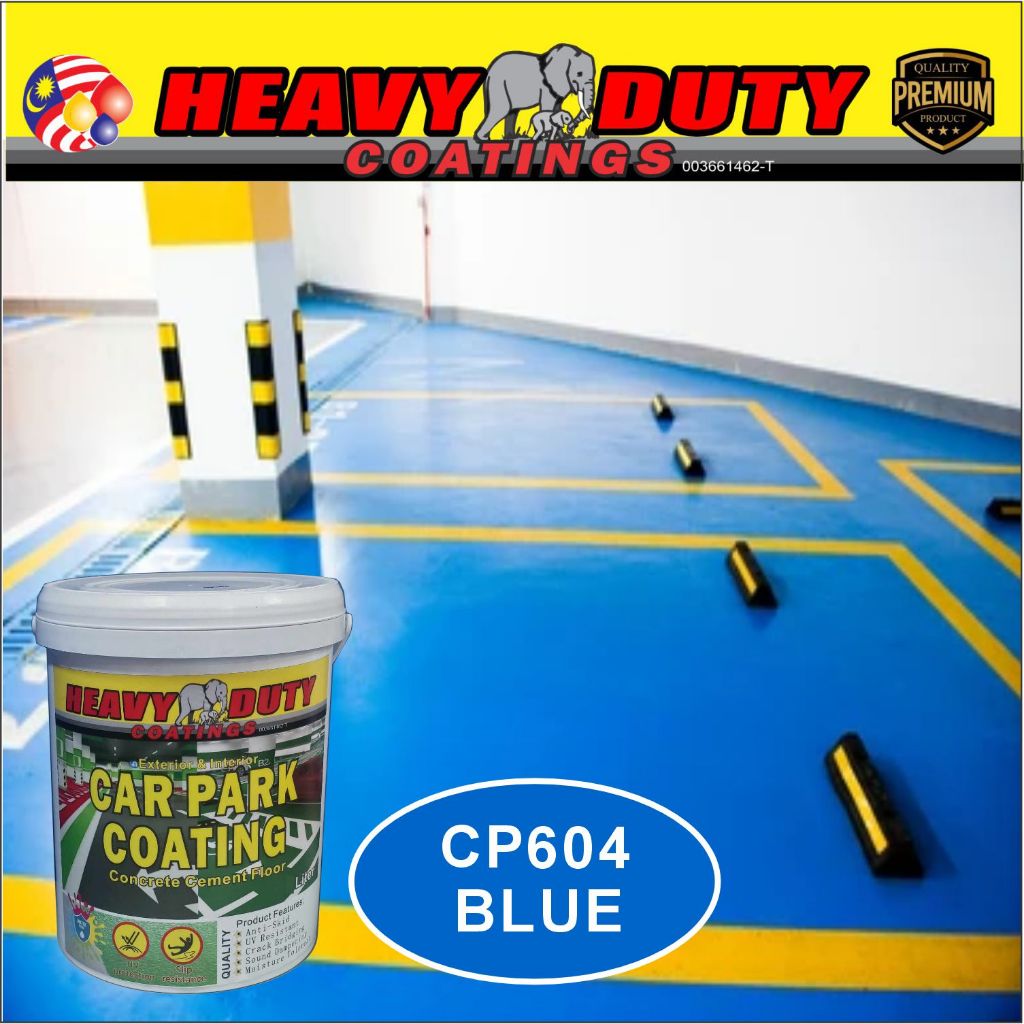 CP604 BLUE ( 5L CAR PARK COATING ) HD FLOOR PAINT FOR PARKING LINE ...