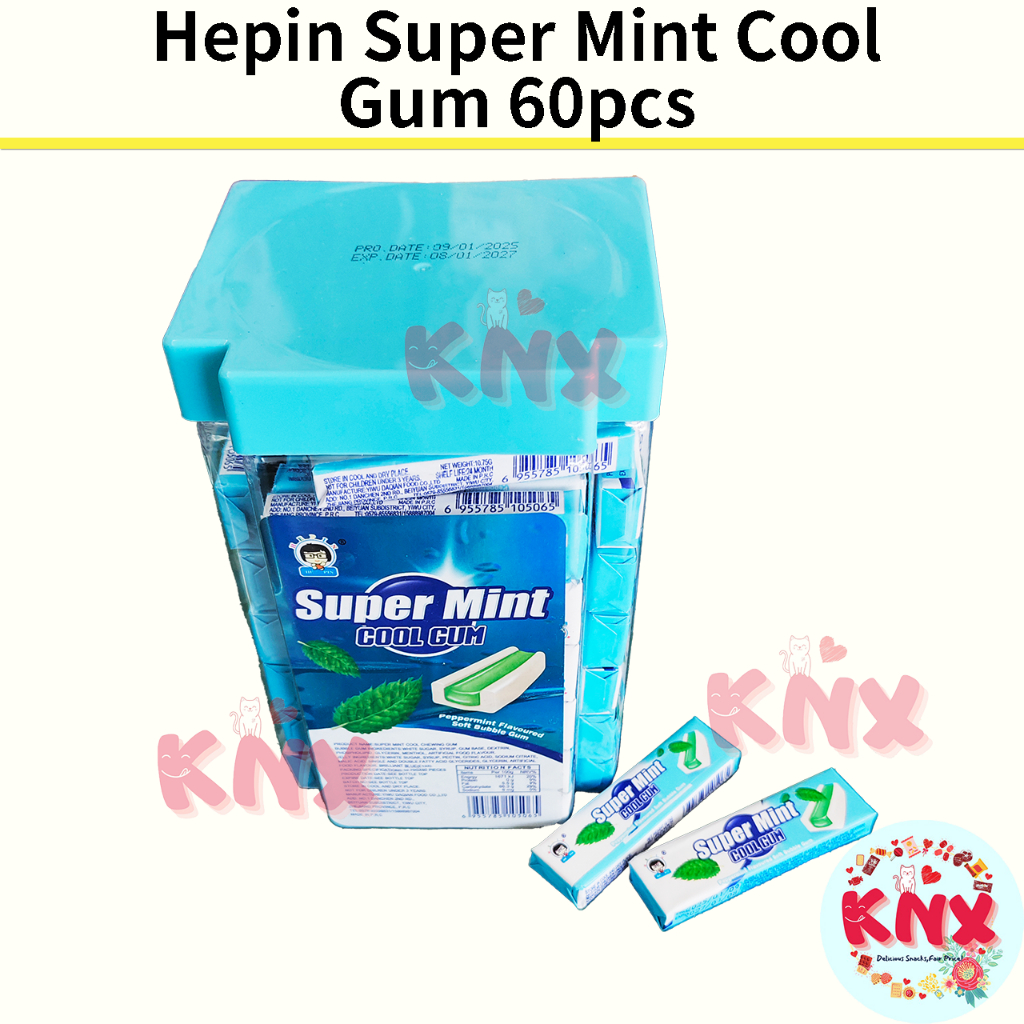 Hepin Super Mint Cool Chewing Gum 60pcs | Shopee Malaysia