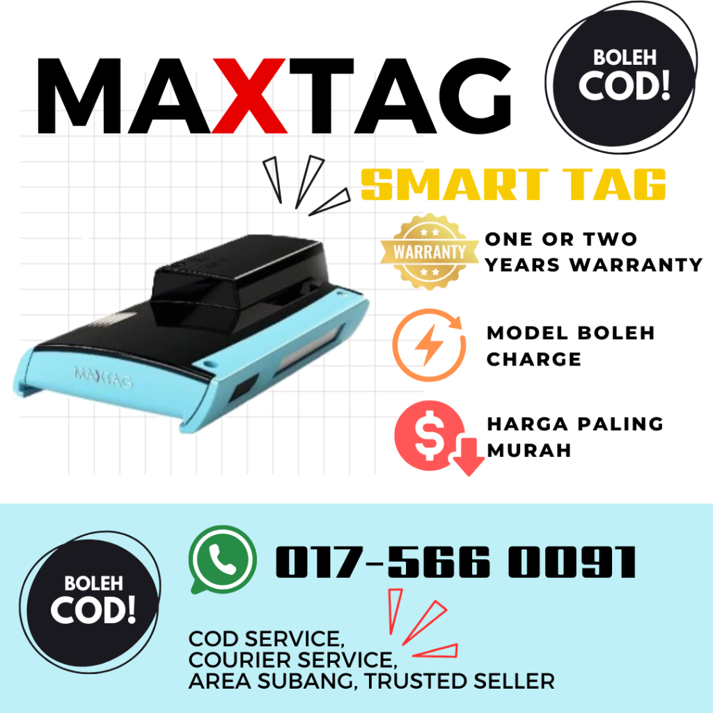 MAXTAG Smart Tag blue daisy ready stock pls read first baca dulu ...