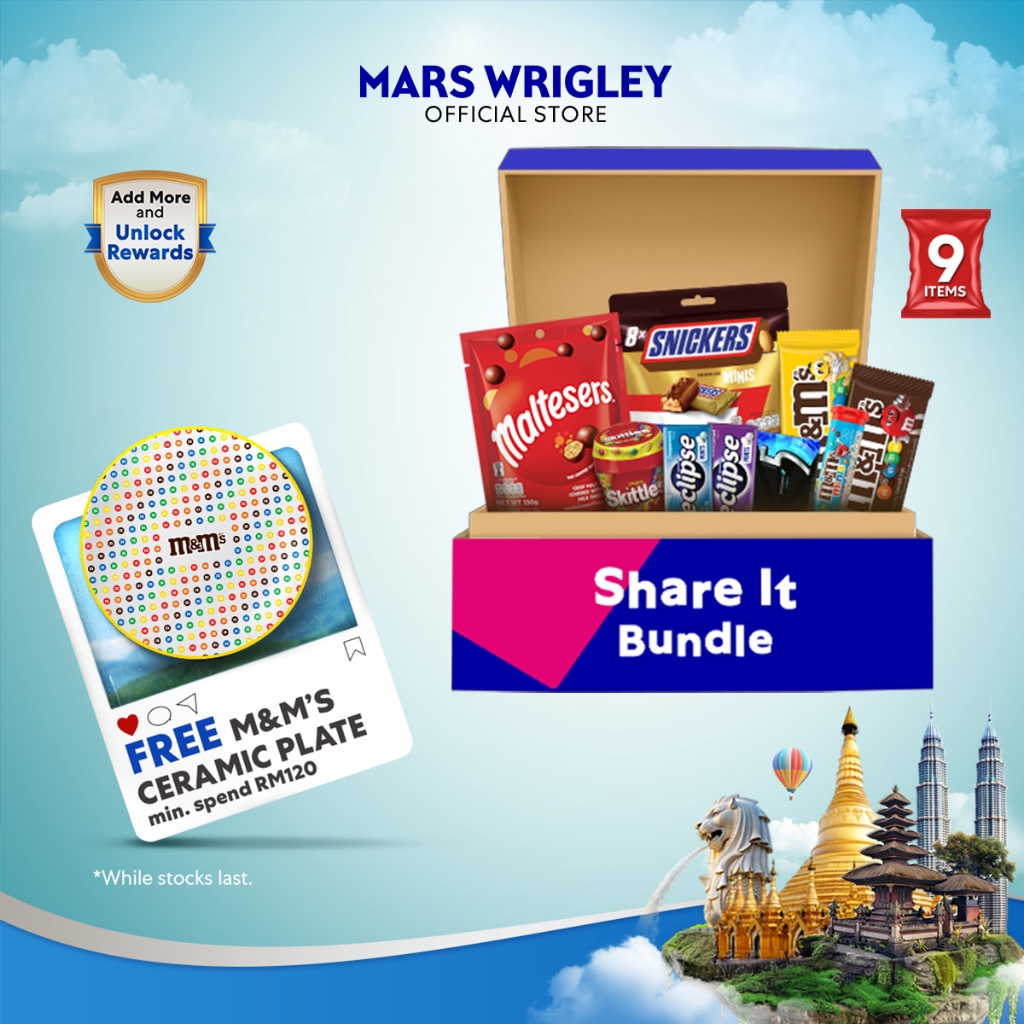 "Share It" Bundle - M&M's Snickers Maltesers FiveGum Skittles Eclipse ...