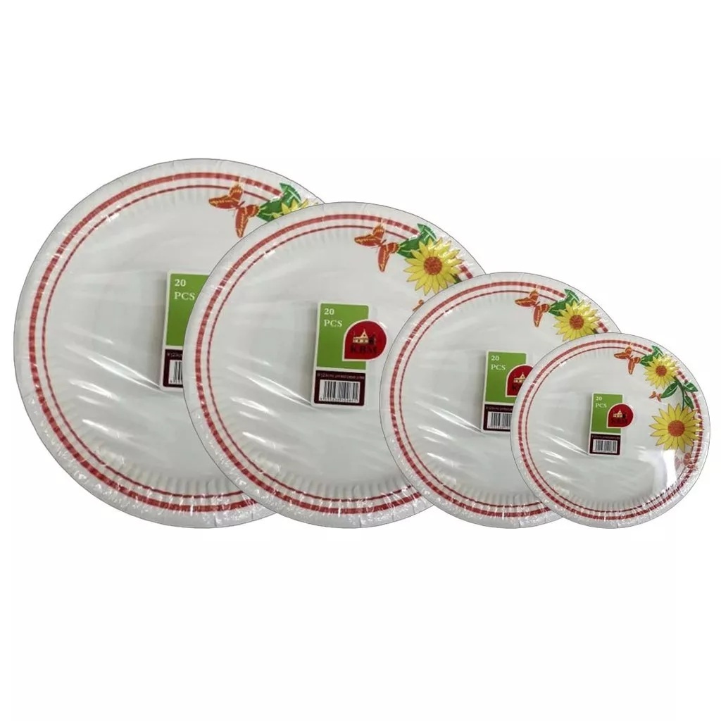 Sunflower Paper Plate 20pcs Party Plate | Pinggan Paper | Pinggan ...