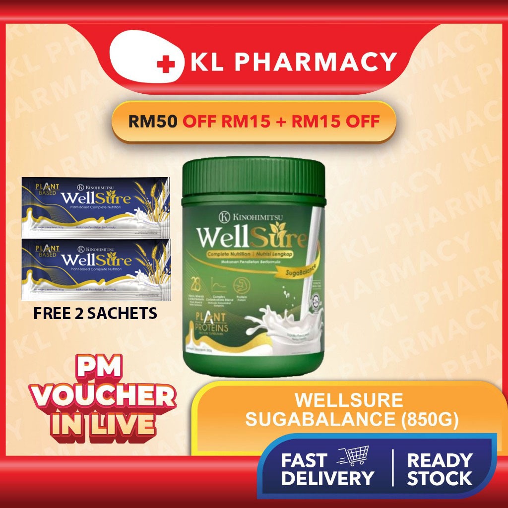 (FREE 2 SACHETS) Kinohimitsu WellSure SugaBalance (850g) (Plant Based ...