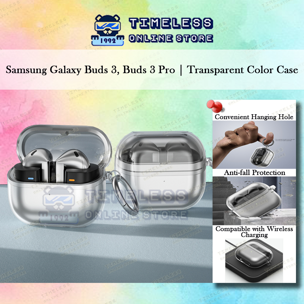 🇲🇾 Samsung Galaxy Buds 3, 3 Pro Case, Transparent Color Protector ...