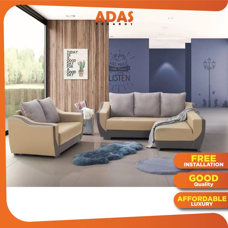 Reno Sofa Set 2 Seaters + 3 Seaters + Stool [Free Installation ...
