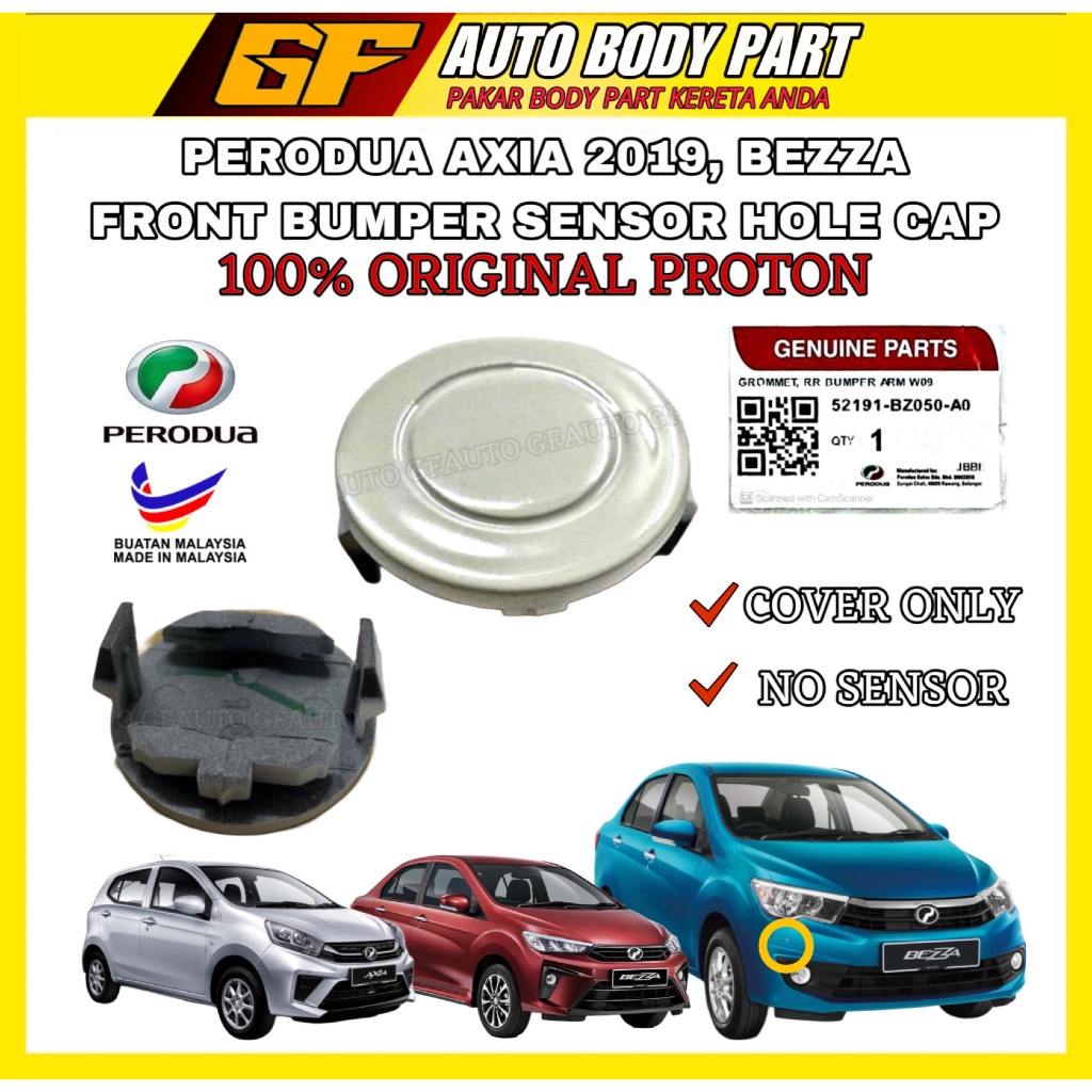 100% ORIGINAL PERODUA BEZZA, AXIA FRONT BUMPER SENSOR HOLE CAP - HIGH ...