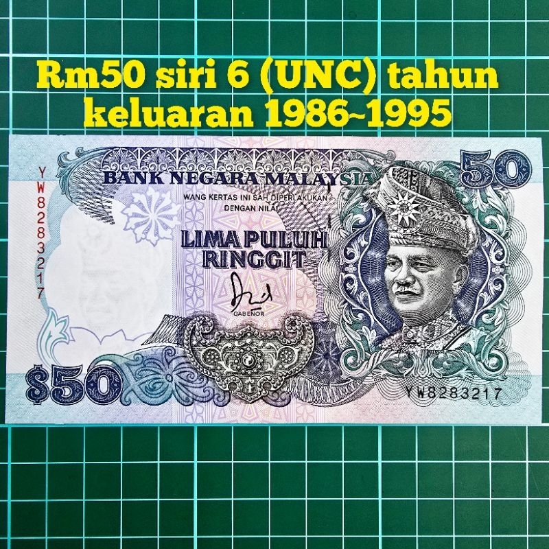 (A135) rm50 siri 6 duit kertas lama rm50 lama barang antik barang lama mata wang lama kedai duit ...