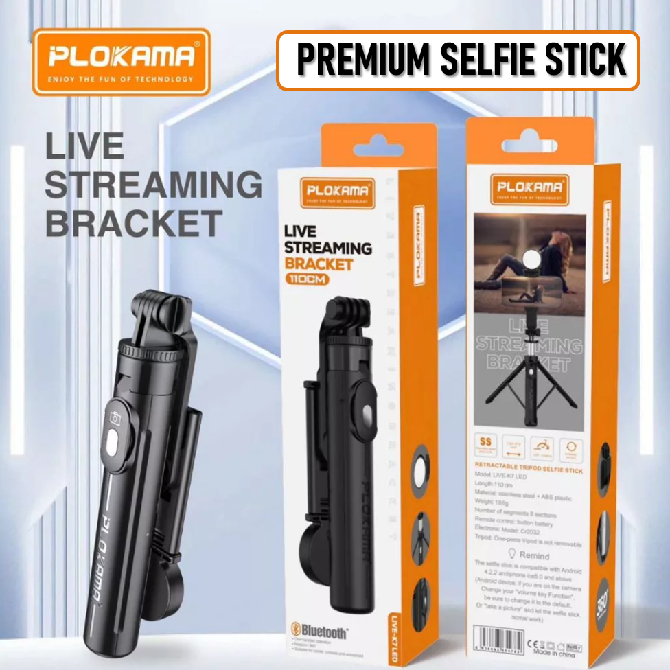 【UPGRADE】PLOKAMA Selfie Stick Tripod Mobile Phone Holder Monopod ...