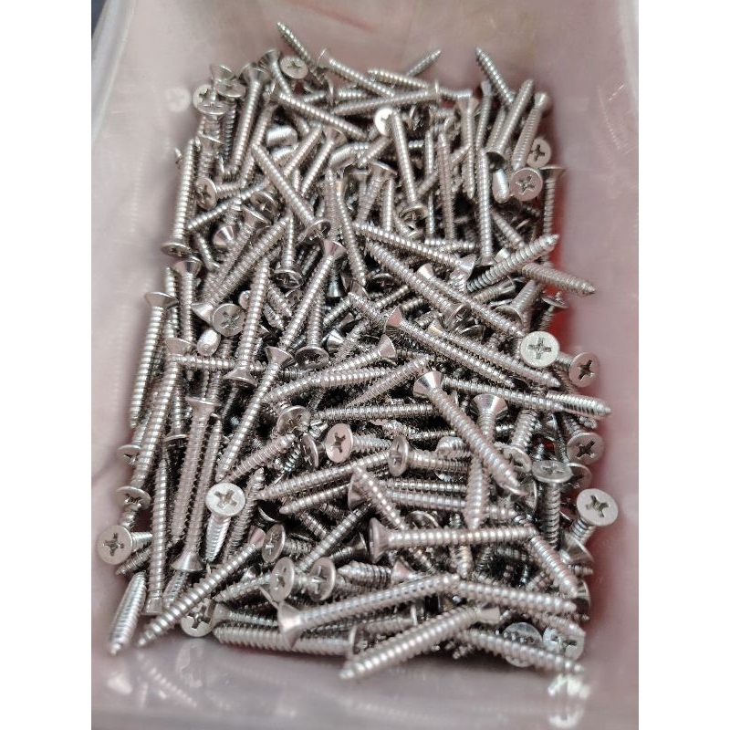 [#06 #08] MK Flat Head Self Tapping Screw / ST Screw BOX Screw wall ...
