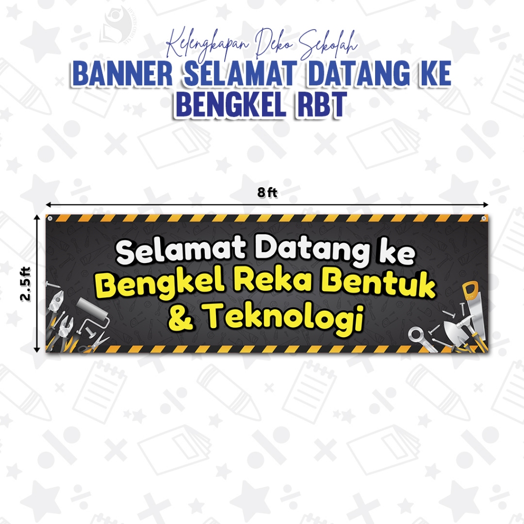 🌼1 DAY SHIP🌼 Banner Koridor Bengkel Reka Bentuk Teknologi (RBT) - Selamat Datang / Tebal / Tahan ...
