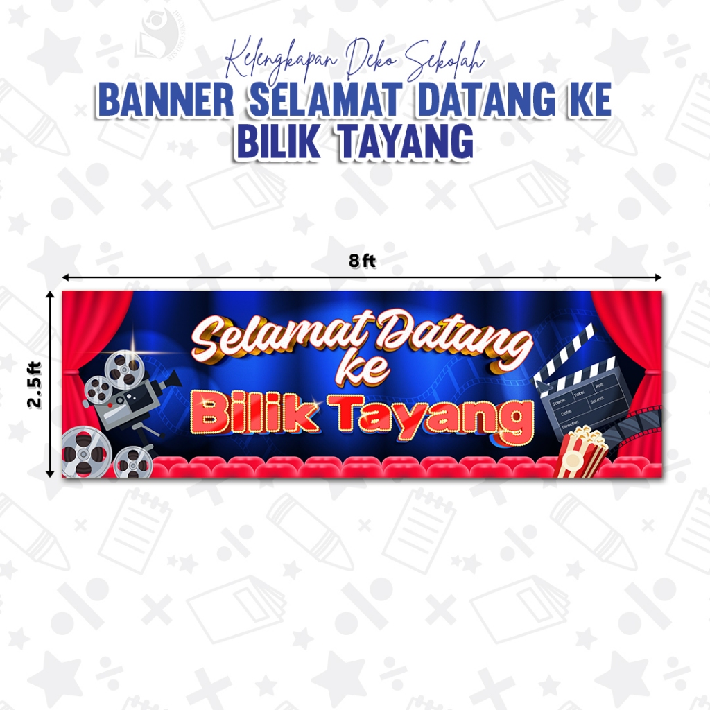 🌼1 DAY SHIP🌼 Banner Koridor Bilik Tayang - Selamat Datang / Tebal ...