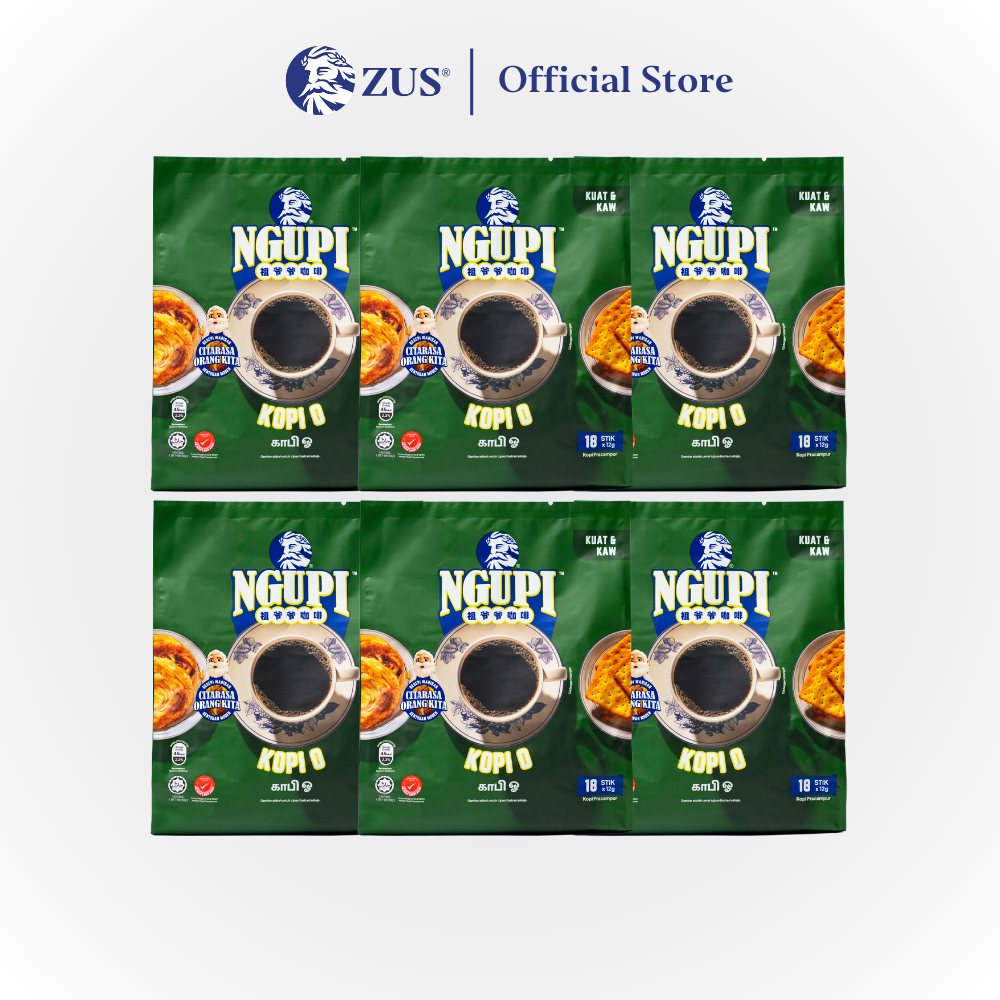 ZUS Ngupi® 2in1 Instant Coffee - Kopi O - 18 Sticks | Shopee Malaysia