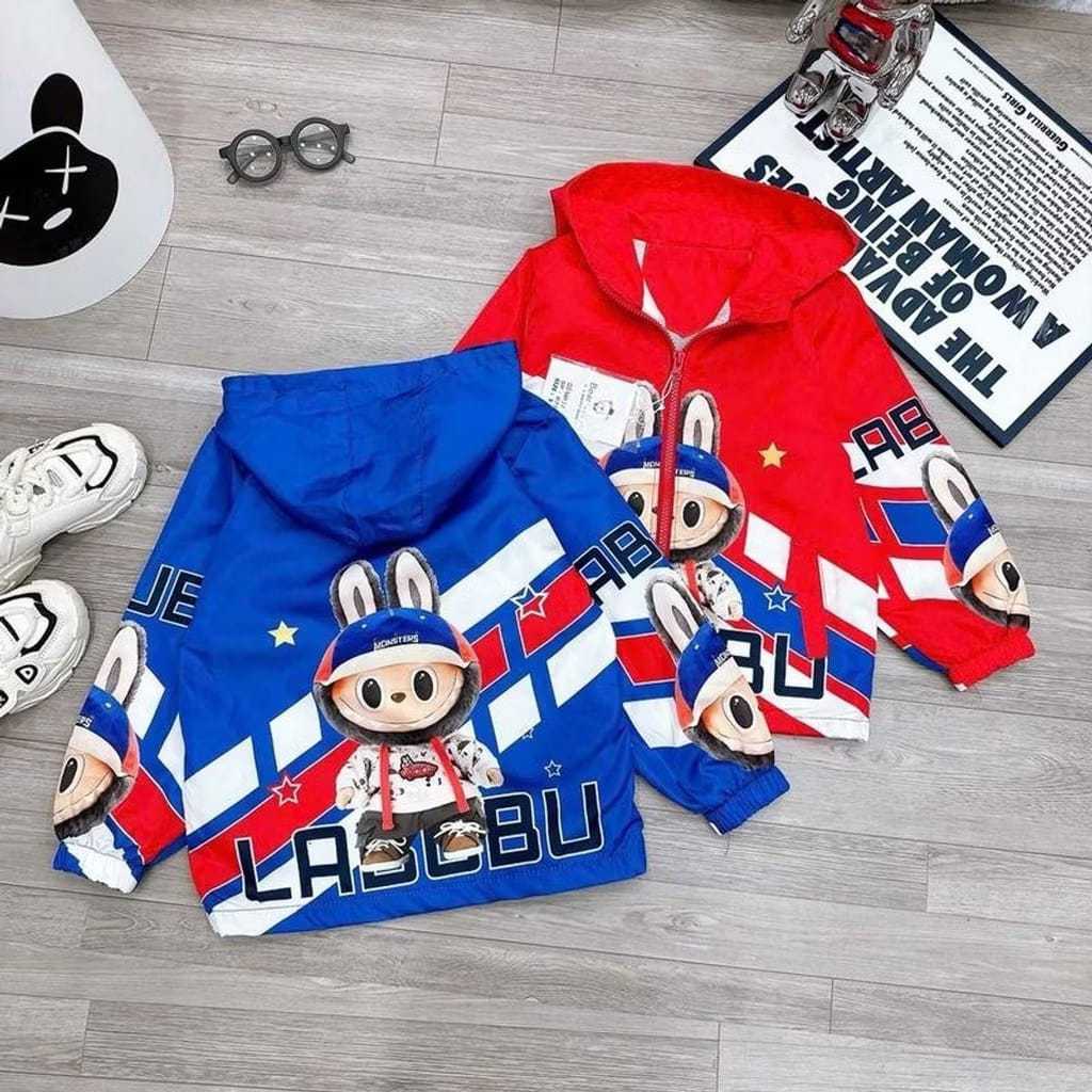 LABUBU WIND JACKET FOR KIDS PRINTED WITH CUTE CARTOON JAKET BUDAK📍 ...