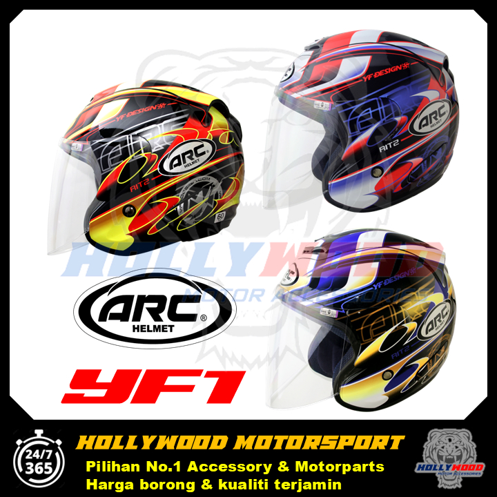 HELMET ARC RITZ YF1 YUJI FUKASAWA YF DESIGN JAPAN TOPI KELEDAR ...